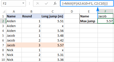 Cómo usar la fórmula MAX IF en Excel para encontrar el valor más grande ...