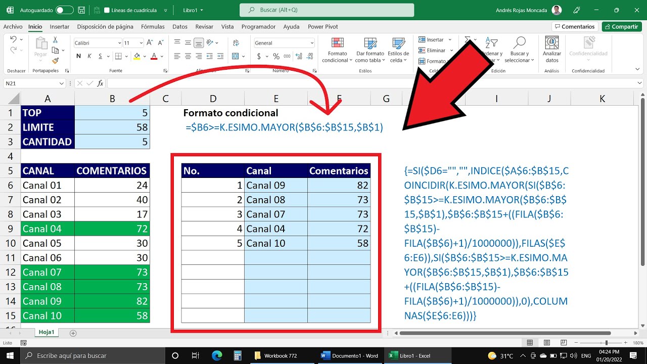 Fórmula para marcar el primer duplicado en una lista en Excel
