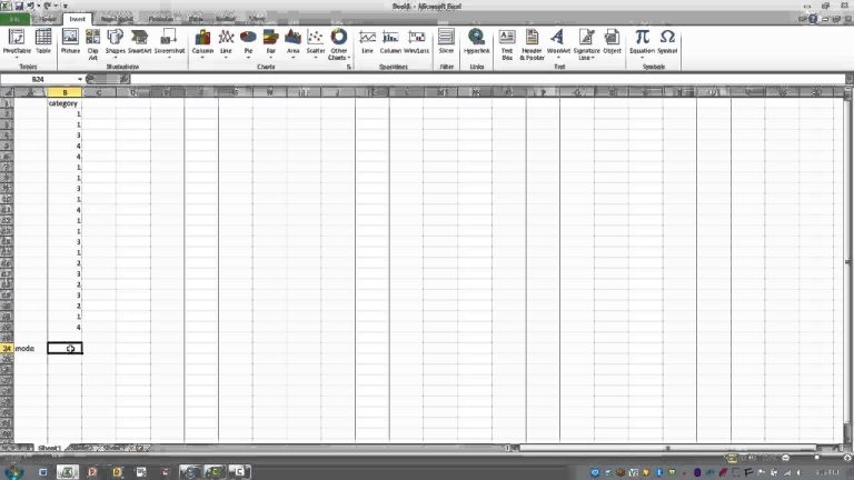 Función MODE.SNGL en Excel